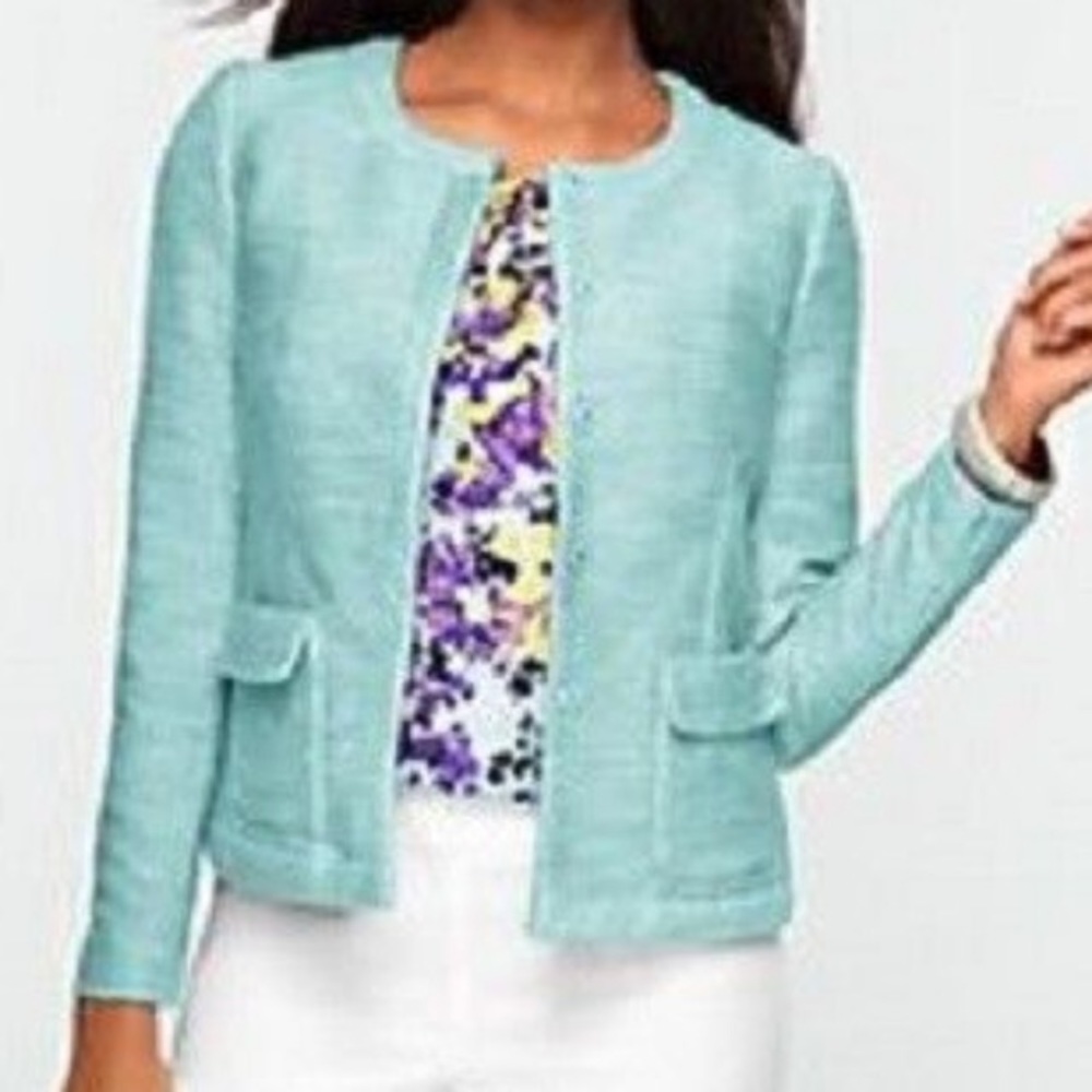 Talbot's Tweed Boucle Blazer - Gem